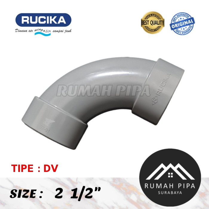 Jual Long Elbow 2 1/2" DV / Large Radius Elbow 2 1/2" DV - RUCIKA ...