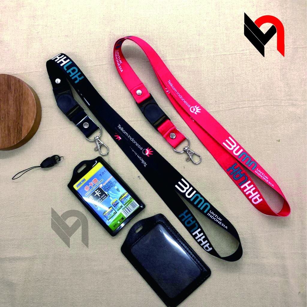Jual Tali idcard Telkom indonesia BUMN Lanyard Name Tag Printing Full ...