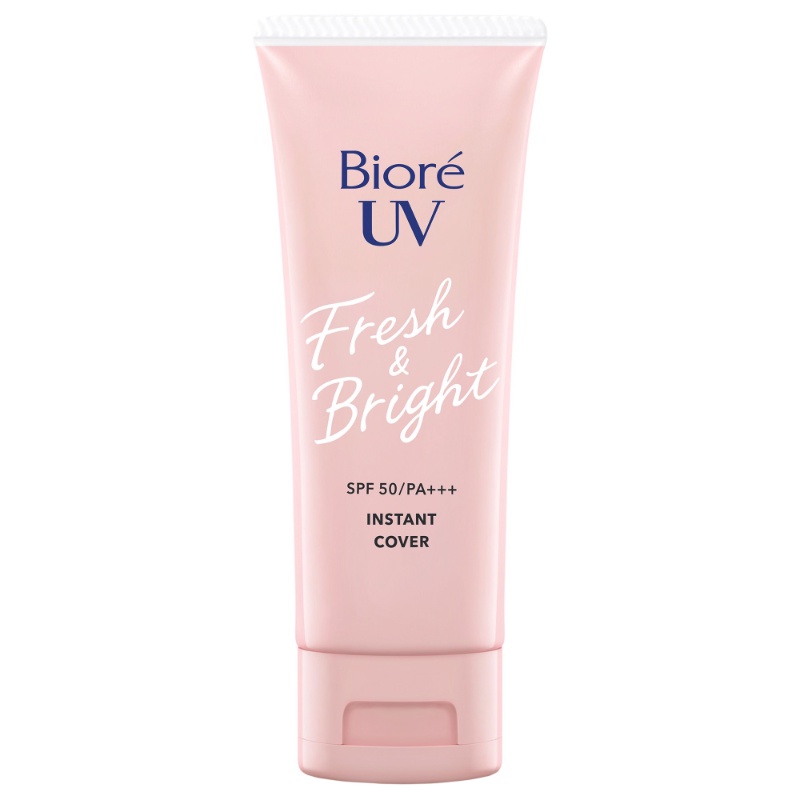 Jual BIORE UV FRESH & BRIGHT INSTANT COVER SUNSCREEN SPF 50 PA+++ 30gr ...