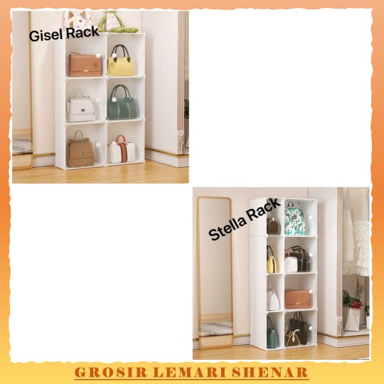 Jual SHENAR RAK PENYIMPANAN TAS - LEMARI PLASTIK SERBAGUNA GISELLE ...