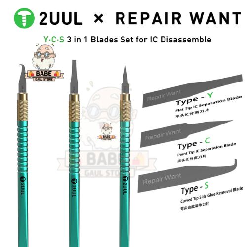 Jual PISAU IC 2UUL REPAIR WANT DA12 YCS 3IN1 BLADES SET FOR IC ...