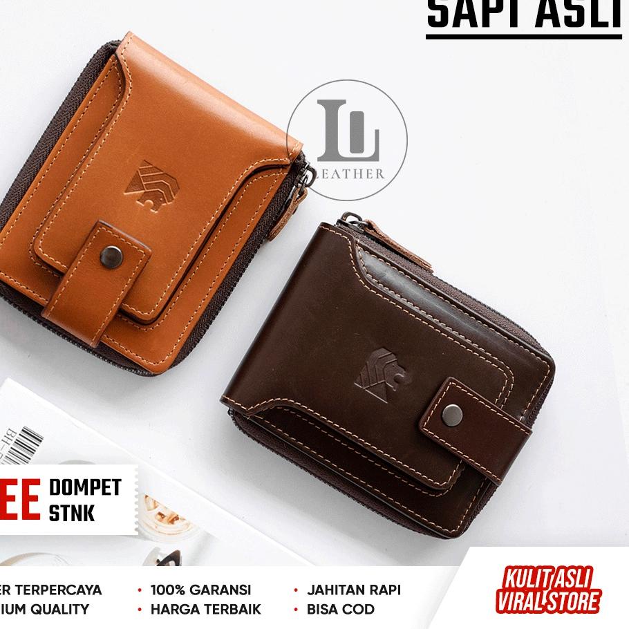 Jual IAN950 Dompet Pria Kulit Sapi Asli Original Model Resleting Lipat ...
