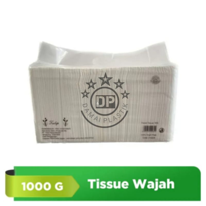 Jual Tissue 1000 gram Tulip Facial Tisu Meja Belah Tisu Wajah 1kg Halus ...