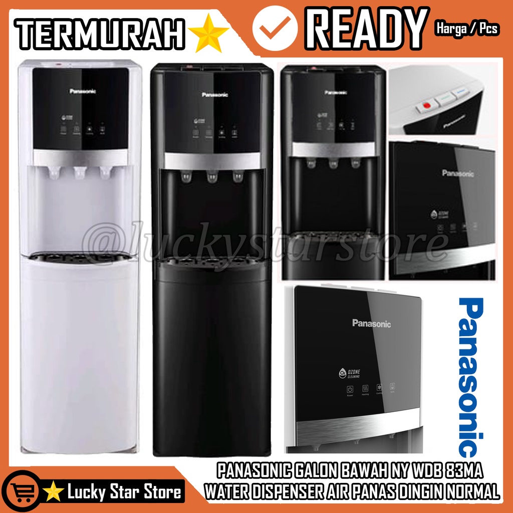 Jual PANASONIC WATER DISPENSER GALON BAWAH O³ OZONE CLEANING NY WDB83MA ...