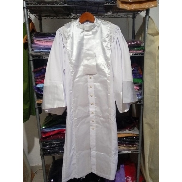 Jual Toga Putih Pendeta(gratis collar dan dasi toga) | Shopee Indonesia