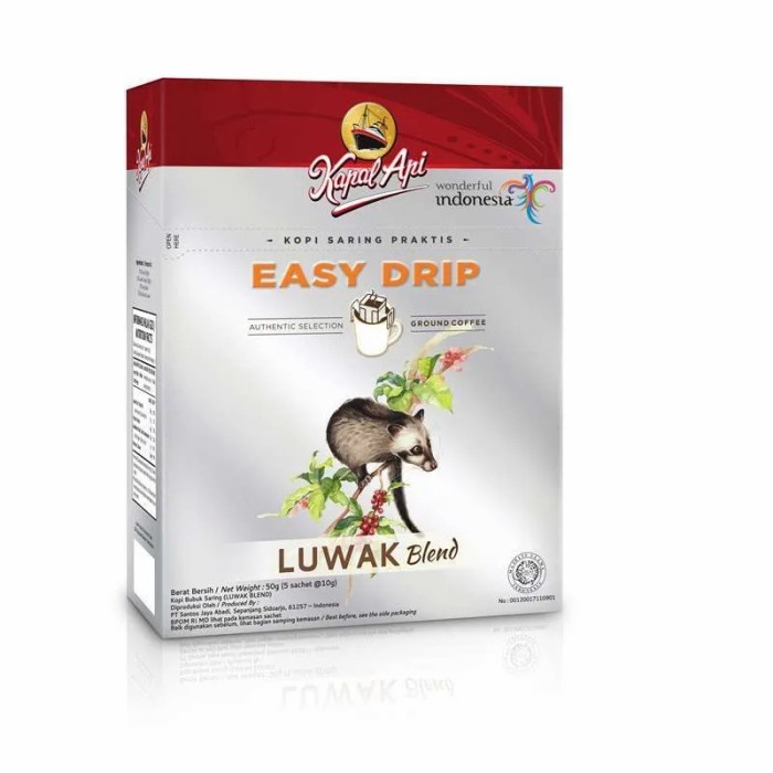 Jual Kapal Api Luwak Blend Easy Drip Coffee Box (Isi 5 sachet Berat ...