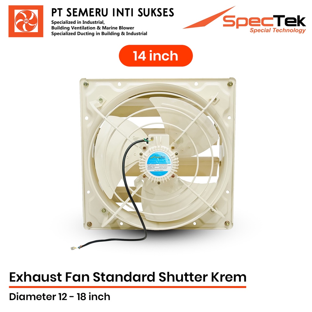 Jual EXHAUST FAN STANDARD SHUTTER KREM 14 INCH | Shopee Indonesia