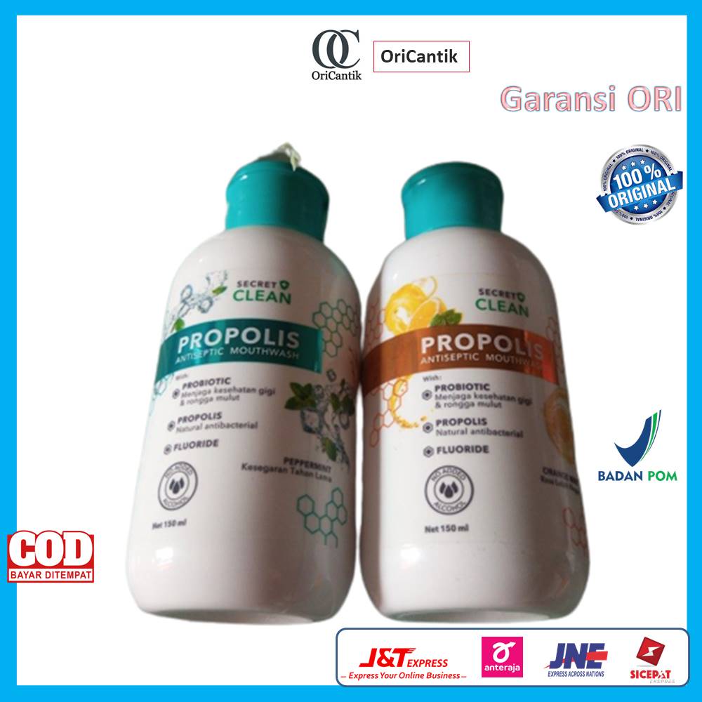 Jual Obat Kumur Secret Clean Propolis Antiseptic Mouthwash 150ml ...