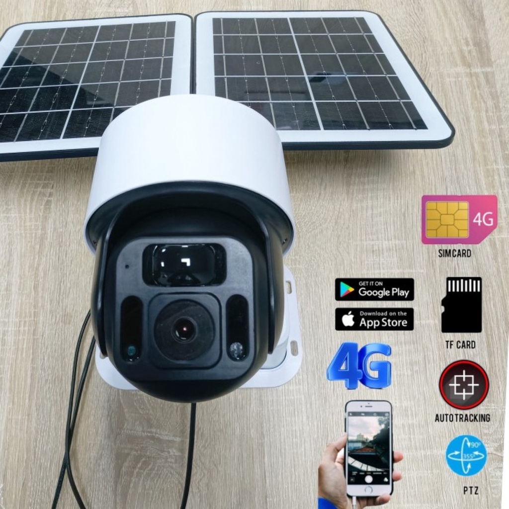 Jual CCTV GSM 4G Solar Cell Kamera CCTV 2 Solar Panel 20000mAh Simcard ...