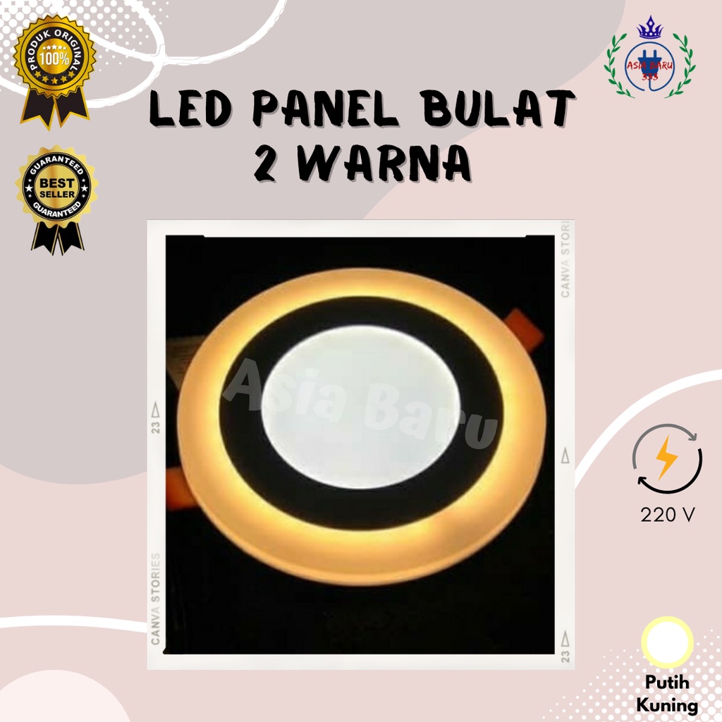 Jual LED Panel Bulat 2 Warna - Putih Kuning | Shopee Indonesia