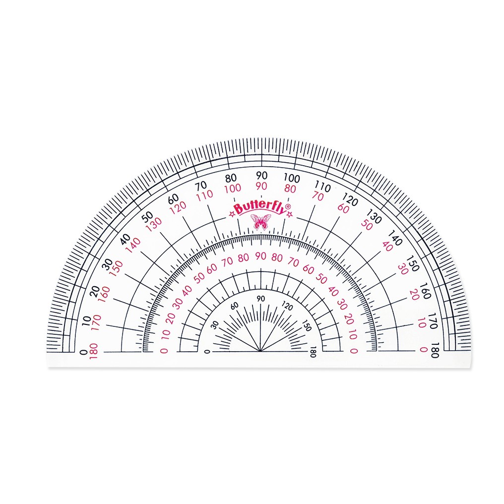 Jual Penggaris Busur Butterfly Protractor Plastik Solid panjang 10 cm ...