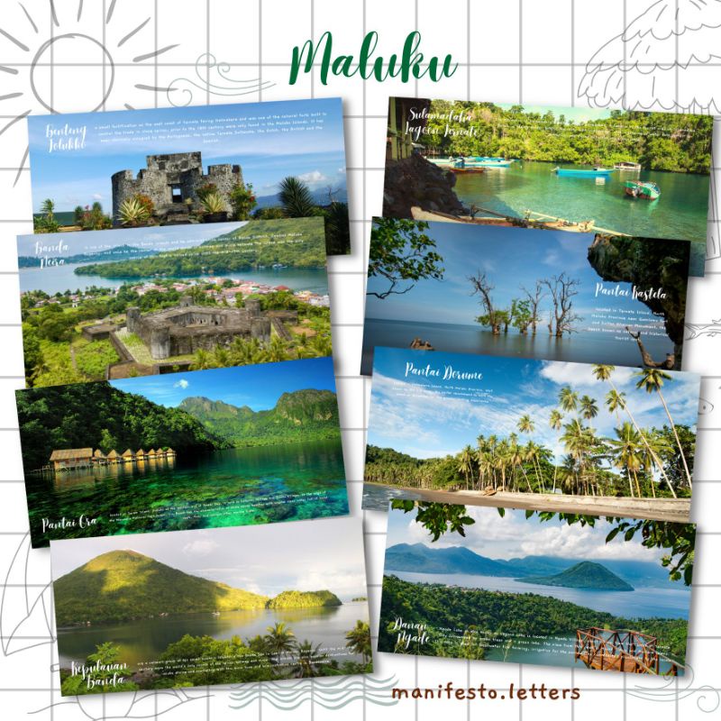 Jual Postcard Long Maluku | Kartu Pos Pantai | Ternate | Banda | Shopee ...