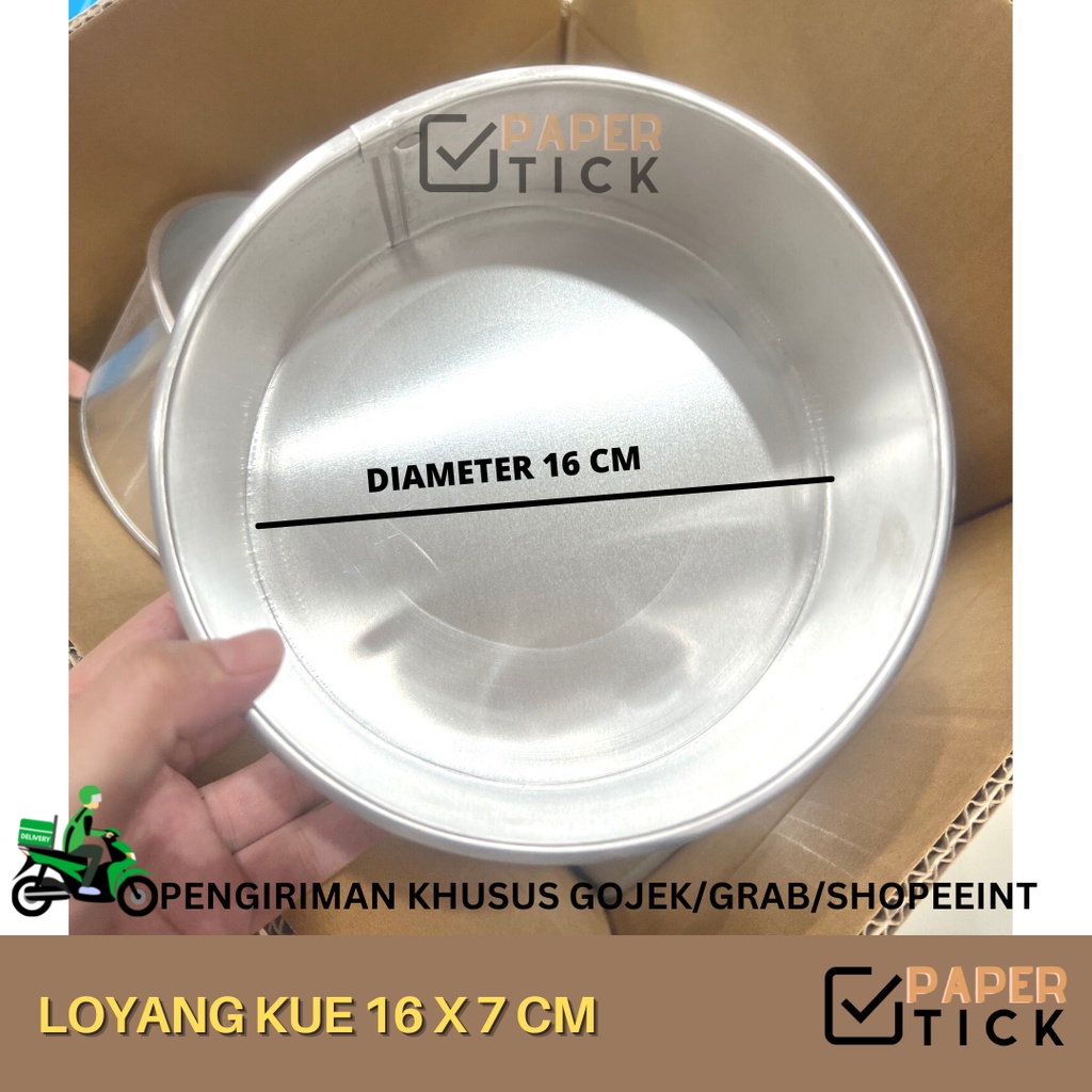 Jual Loyang Bulat 16x7 18x7 20x7 22x7 24x7 CM Cetakan Roti Bolu Kue ...