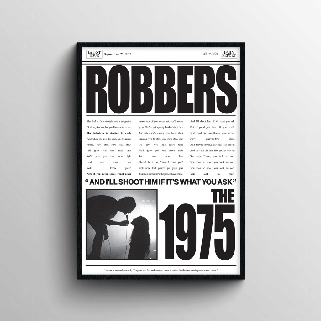 Jual Poster Dinding The 1975 ROBBERS A3+ | A3 | A4 | Shopee Indonesia