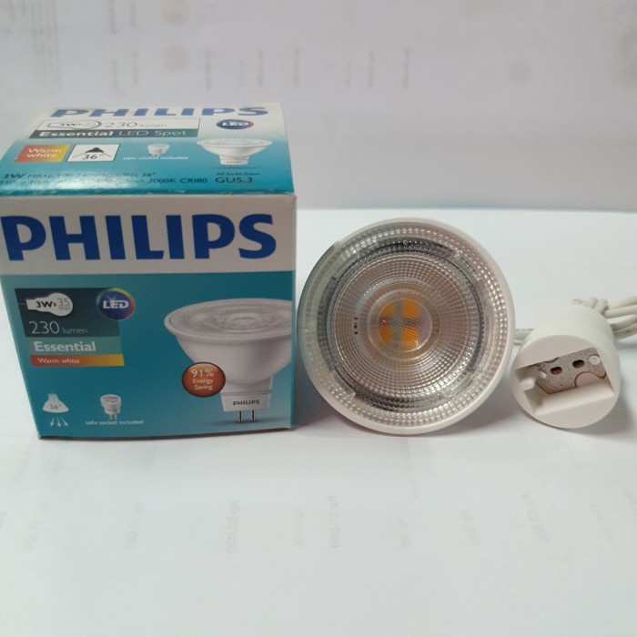 Jual Lampu Led Mr 16 3W 220V Philips Putih Kuning | Shopee Indonesia