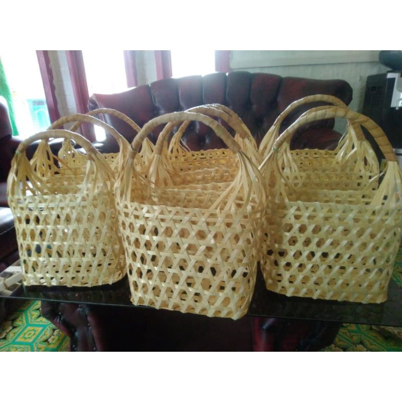 Jual Keranjang buah bambu rotan / Keranjang Parcel tas Hampers tas anyaman bambu tas Souvenir ...