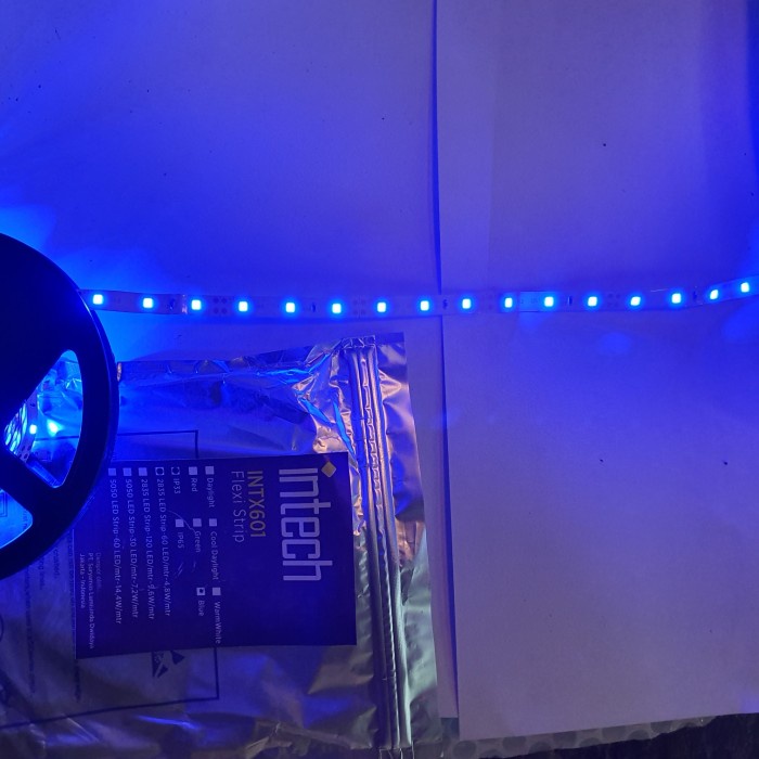 Jual Lampu Led Strip Tape Intx601 4,8W/M Dc Ip65 Merah Biru Hijau ...