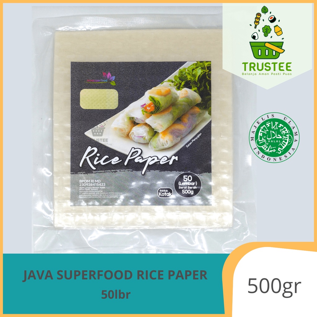Jual Java Super Food Rice Paper Kotak 50 Lembar - Kulit Lumpia Vietnam ...