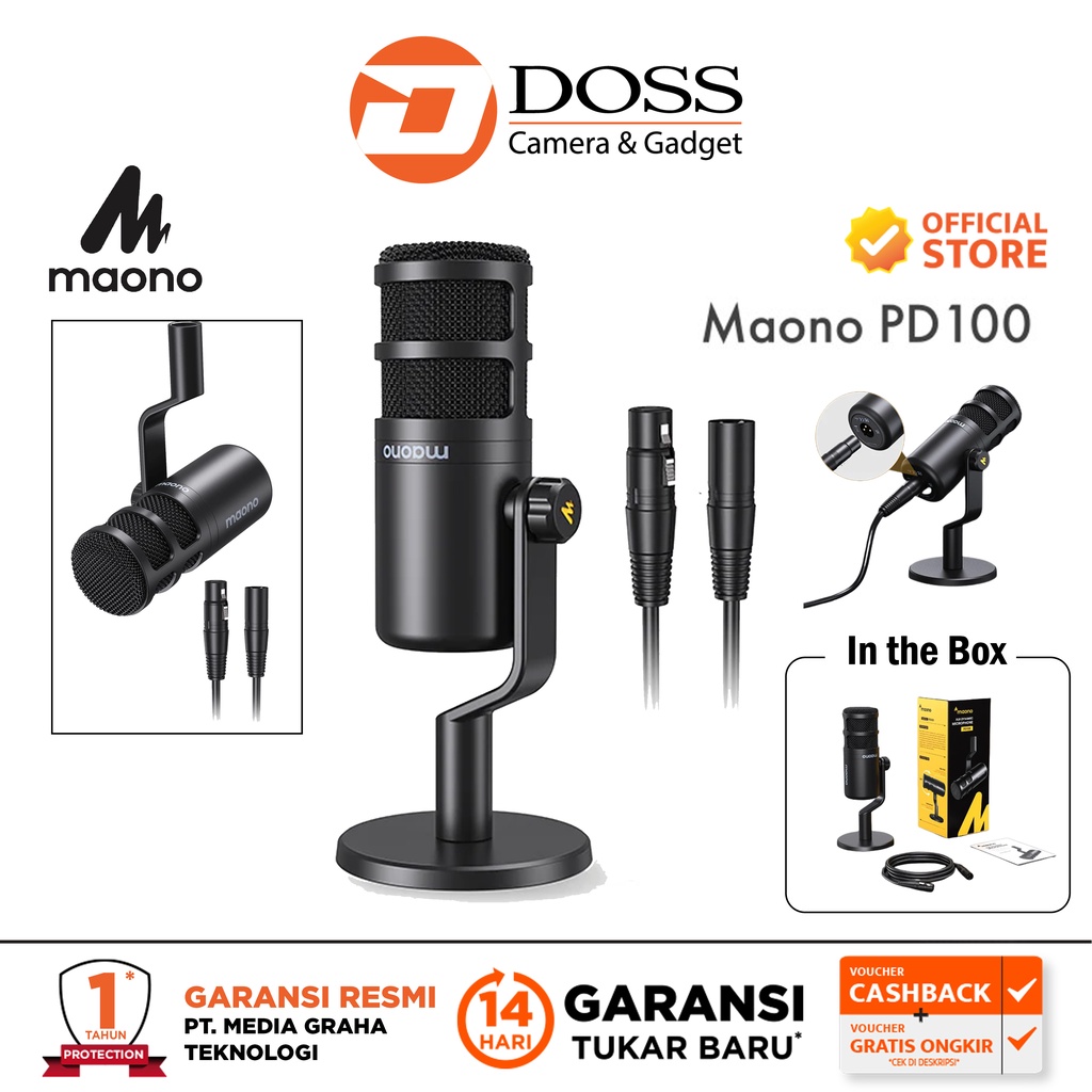 Jual Maono PD100 Podcaster Dynamic XLR Maono PD-100 Microphone | Shopee Indonesia