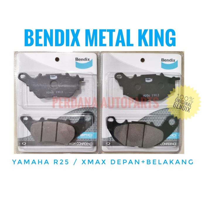 Jual Paket Kampas Rem Premium YAMAHA R25 XMAX Jamin Asli BENDIX Metal ...