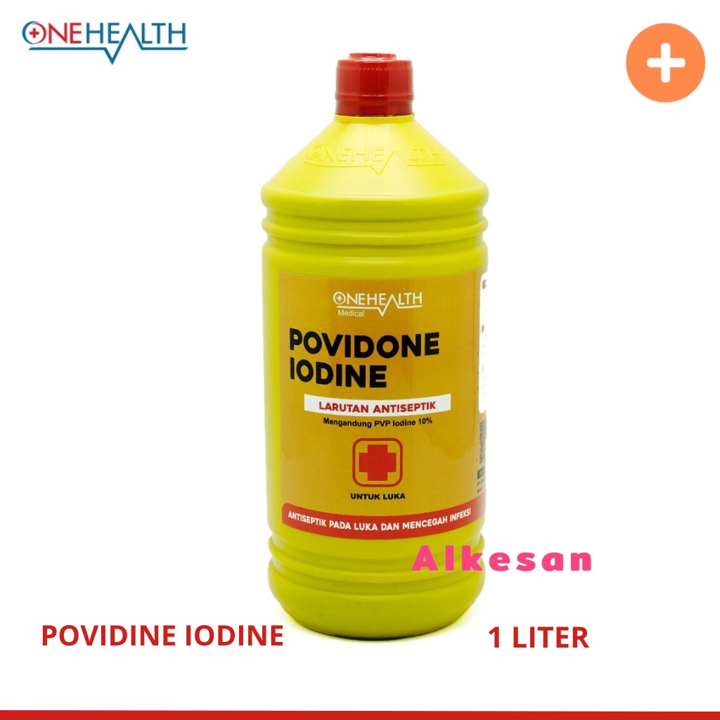 Jual Povidone Iodine 1000 ml antiseptik obat luka merah Onehealth 1 ...