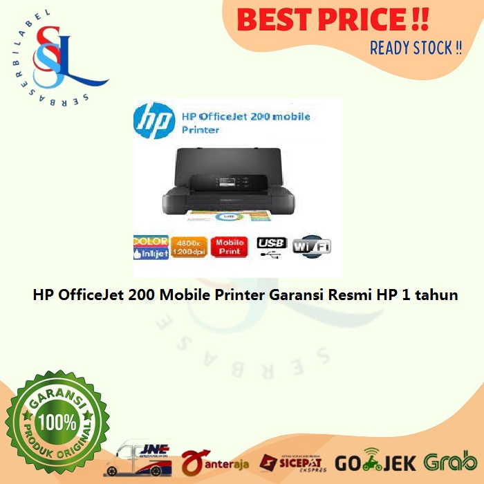 Jual HP OfficeJet 200 Mobile Printer (A4 size) Garansi Resmi HP 1 Year ...