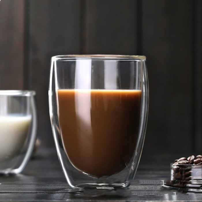 Jual DFANCCIE Double Wall Glass Gelas Mug Teh Kopi Gelas MATCHA Kaca Double Layer | Shopee Indonesia