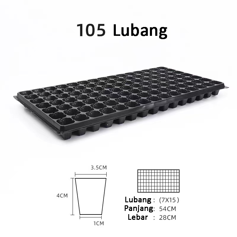 Jual Tray Semai 105 128 200 Lubang 10/20pcs Potray 0.8mm Seedling Tray ...