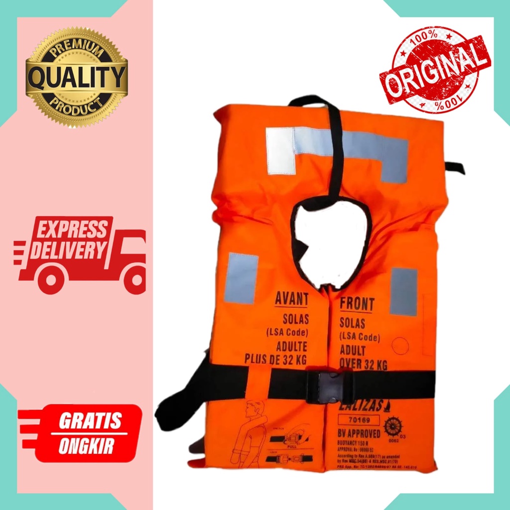Jual Pelampung Safety Life Jacket Lalizas Solas | Shopee Indonesia