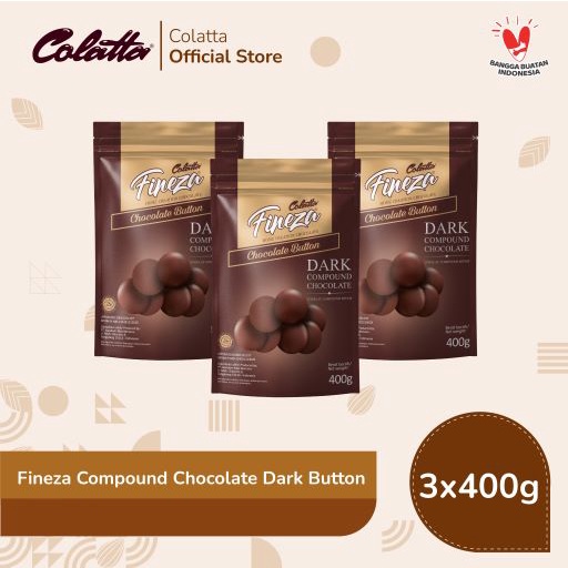 Jual Bundling Colatta fineza Compound Chocolate Dark Button - Coklat ...