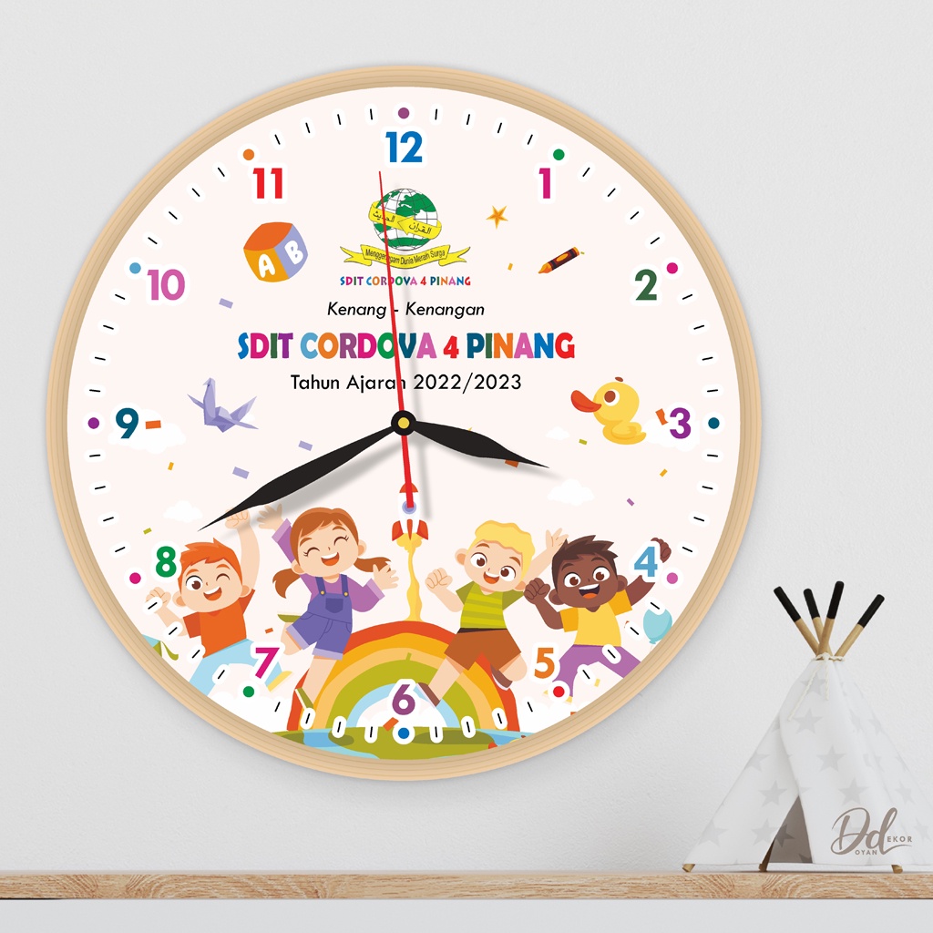 Jual CUSTOM JAM DINDING FREE LOGO AESTHETIC DEKORASI RUMAH / EKSLUSIF ...