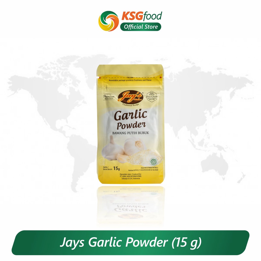 Jual JAY'S GARLIC POWDER SACHET / BAWANG PUTIH BUBUK 15GR | Shopee ...
