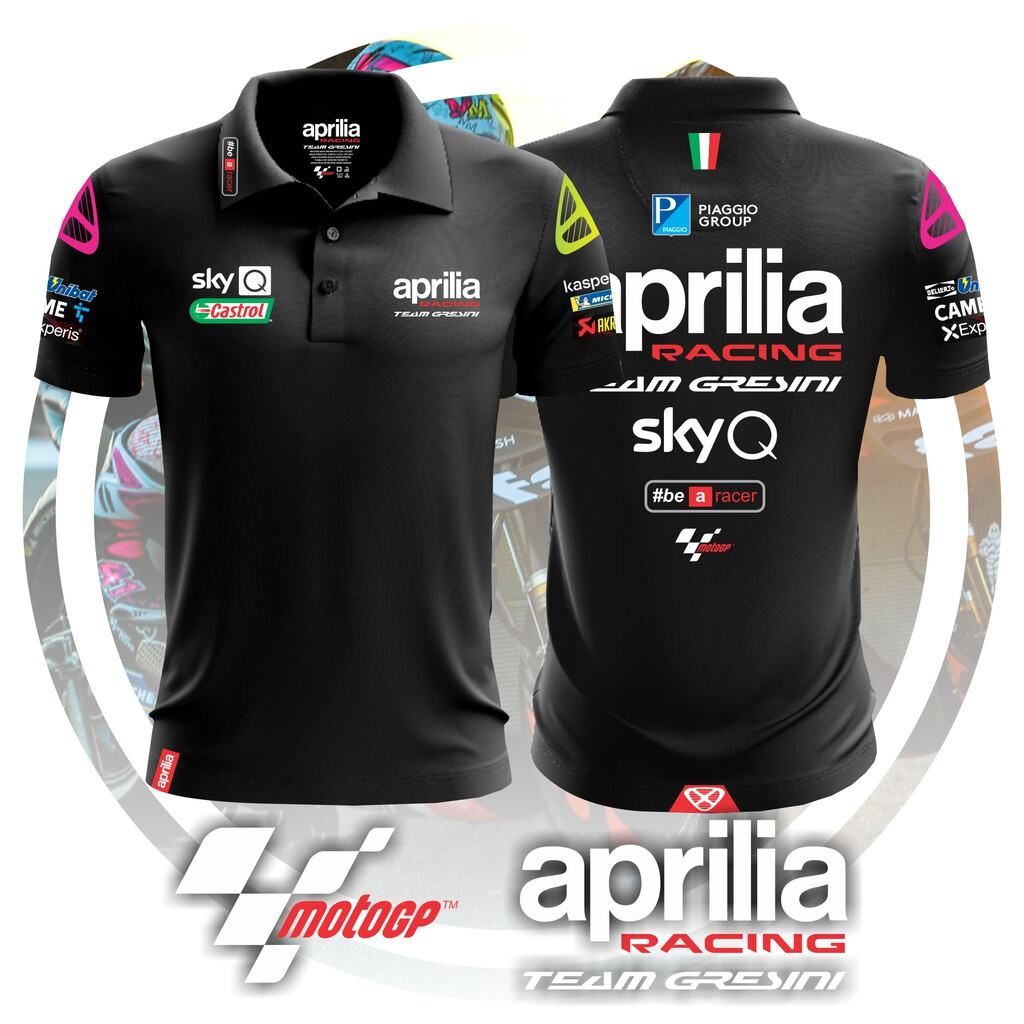Jual ⭐️⭐️⭐️⭐️⭐️POLO LOGO MIX SABLON MotoGP Polo Aprilia Racing Team ...