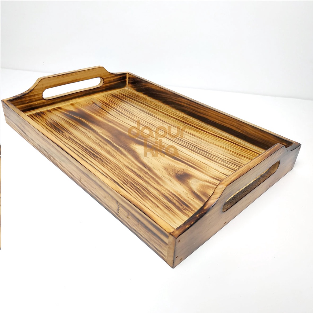 Jual Baki / Nampan / Tray Kayu Motif Bakar ASLI, Unik dan Kuat, Cocok ...