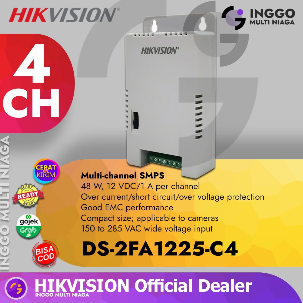 Jual POWER SUPPLY HIKVISION DS-2FA1225-C4 4 PORT 12V | Shopee Indonesia