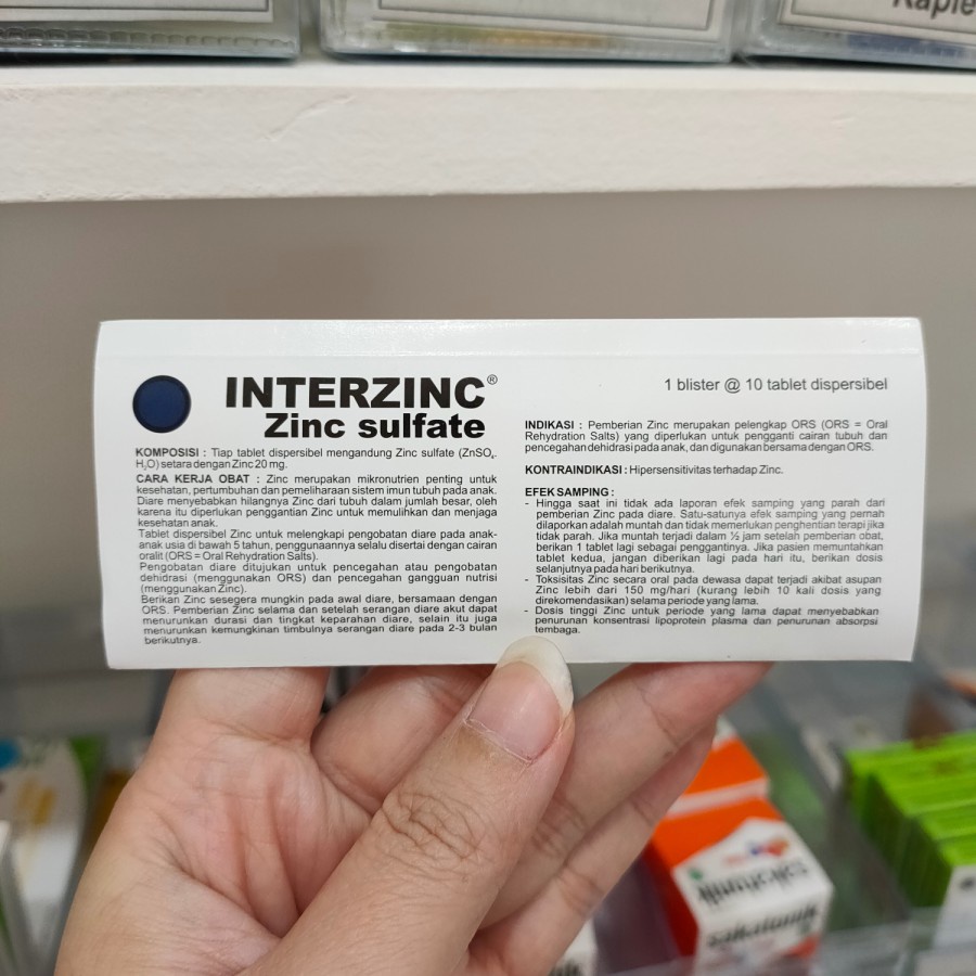 Jual Interzinc 20mg Strip Isi 10 Tablet Obat Original | Shopee Indonesia