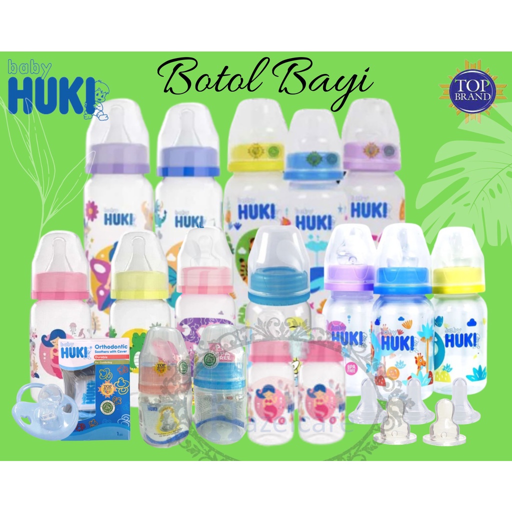 Jual Huki Botol Susu Slim PP SP LSR Nipple Gepeng Bulat CI0329 CI0341 ...