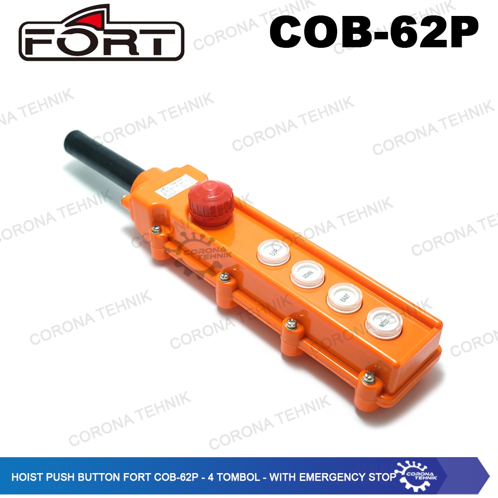 Jual COB-62P - 4 Tombol - With Emergency Stop Hoist Push Button Fort ...
