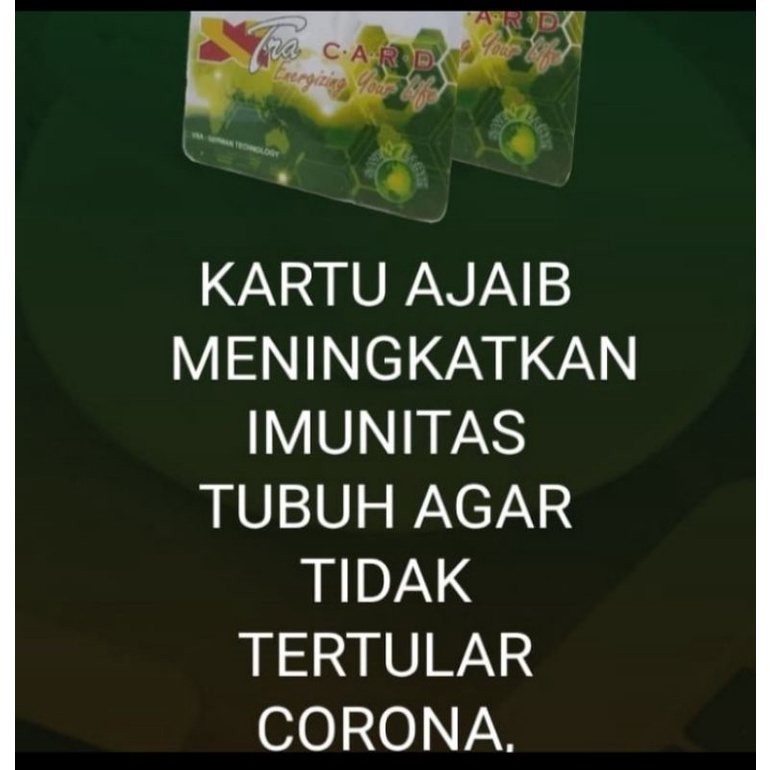 Jual KARTU ION NEGATIF Kartu Kesehatan / XTRA CARD KARTU ION NEGATIF ...
