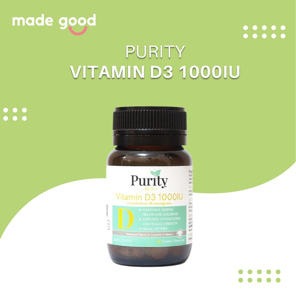 Jual Purity Vitamin D3 1000IU 90 Tabs | Shopee Indonesia