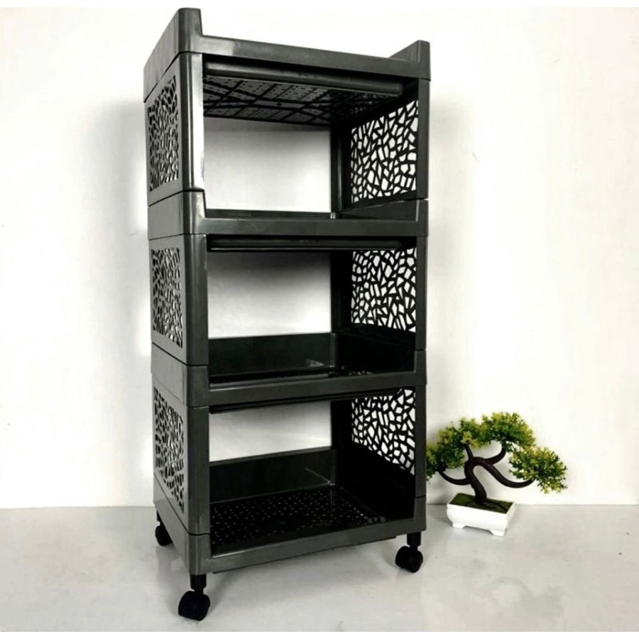 Jual RAK YOYO 4 SUSUN / RAK DAPUR SERBAGUNA 4 TINGKAT RODA LEMARI ...