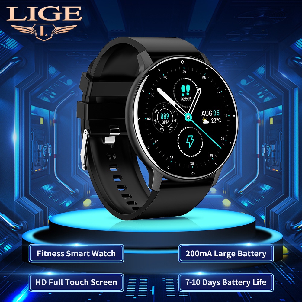 Jual LIGE Smartwatch Jam Tangan Pintar Pelacak Kebugaran Tahan Air ...