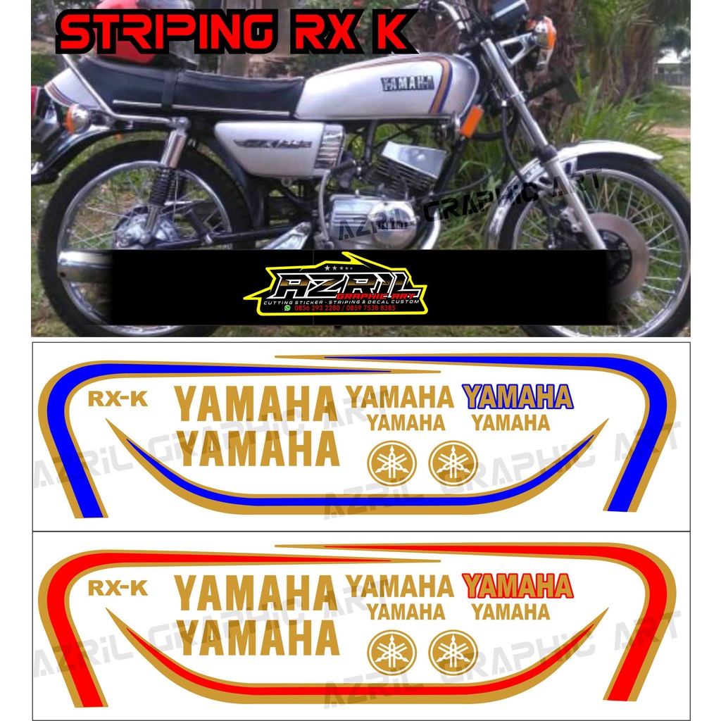Jual Striping RX K biru / merah gold | Shopee Indonesia