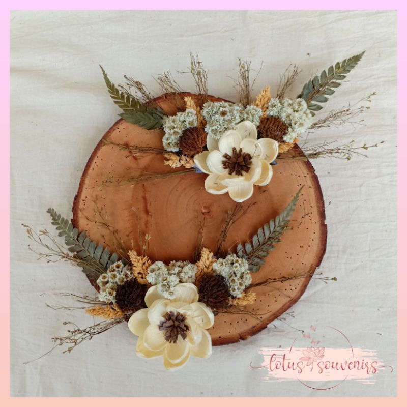 Jual (Costum request) Bunga kering dried flower sudut siku hantaran ...
