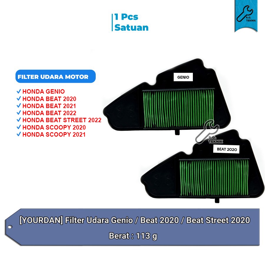 Jual Filter Udara Honda GENIO / BEAT 2020 / BEAT STREET 2022 - YOURDAN ...