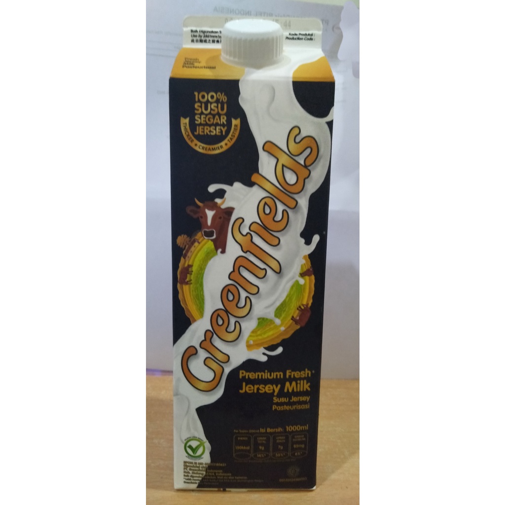 Jual Susu Fresh milk GREENFIELDS Premium JERSEY 1000 ml | Shopee Indonesia