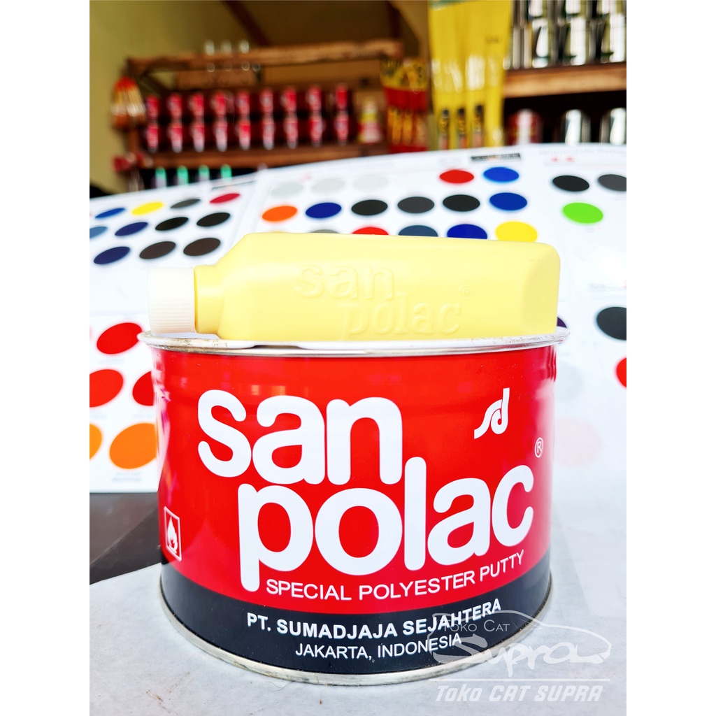 Jual Dempul SANPOLAC 1KG Dempul plastik kayu besi dan mobil | Shopee ...