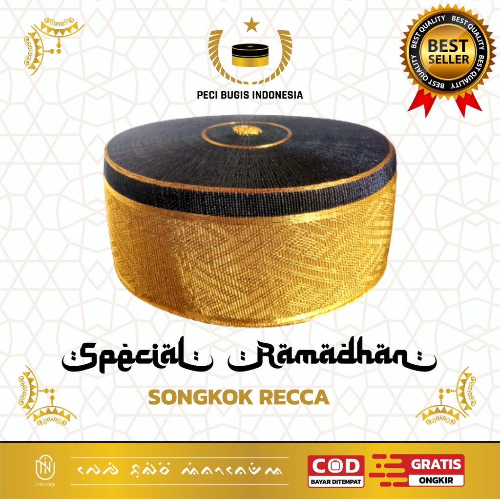 Jual Songkok Recca / Songko Tembaga Imitasi Emas Kualitas Nomor 2 ...