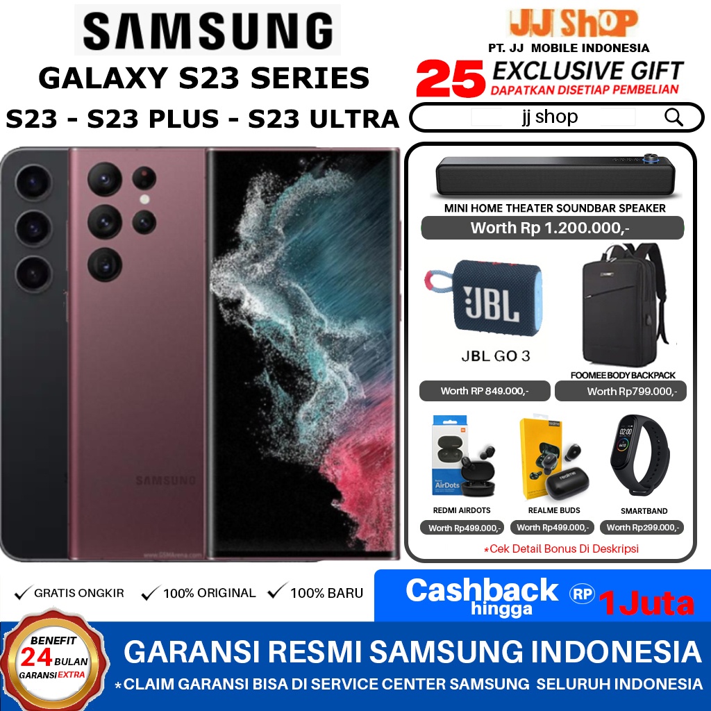 Jual [RESMI] SAMSUNG GALAXY S23 ULTRA S23+ PLUS S23 1TB 512GB 256GB 128GB | Shopee Indonesia