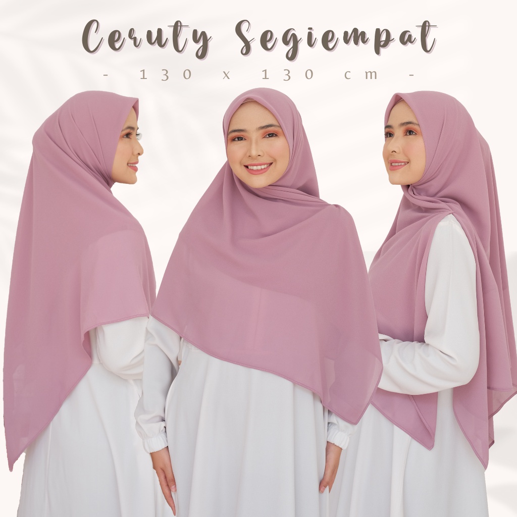 Jual SEGIEMPAT CERUTY BABYDOLL || Kerudung segiempat ceruty || Jilbab Segi Empat Jumbo Syari ...
